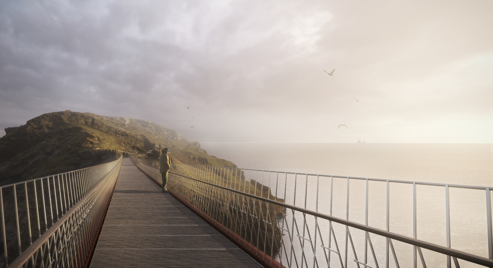 Cornwall Council approves Ney and William Matthews' Tintagel footbridge