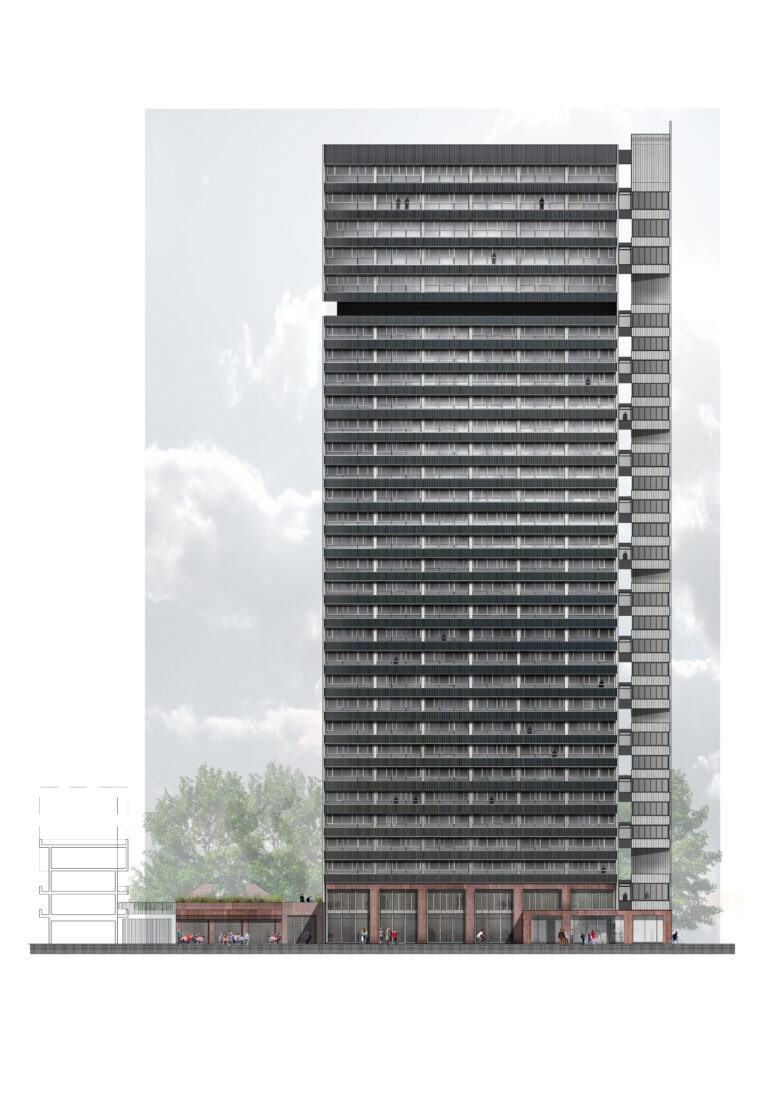 Haworth Tompkins' south London five-storey tower extension approved
