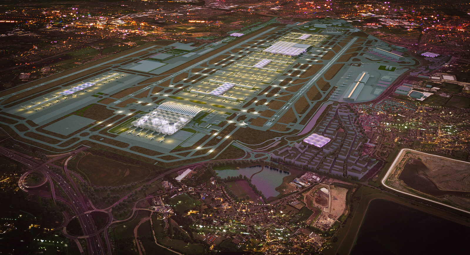Reeves: Third runway for Heathrow, Old Trafford support and 18 new towns