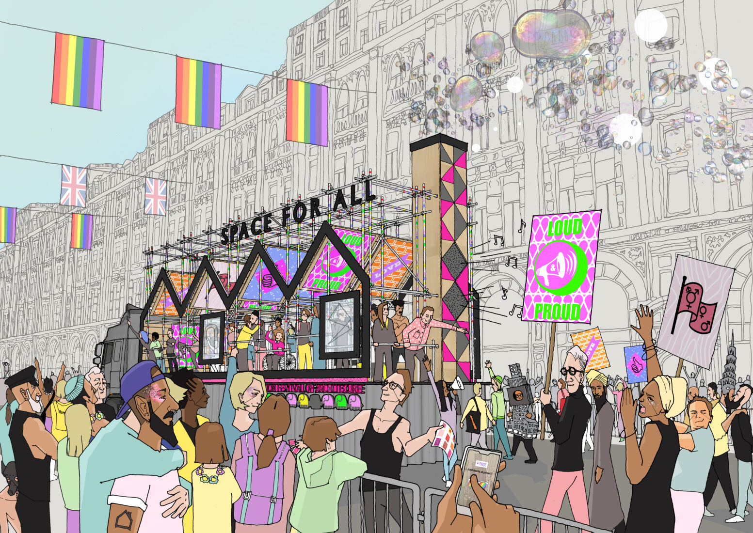 Hawkins\Brown wins LFA Pride float contest