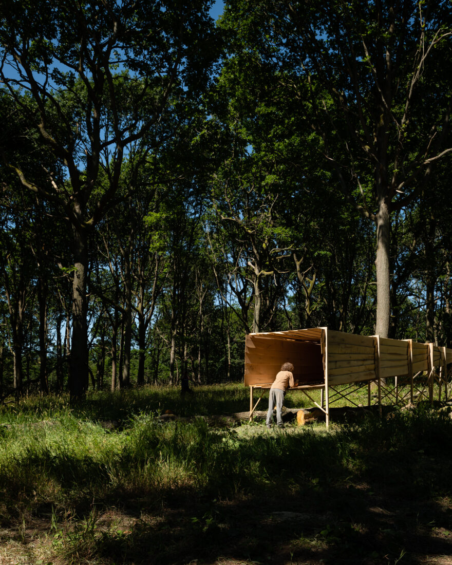 Invisible Studio’s student-build workshop creates six timber structures