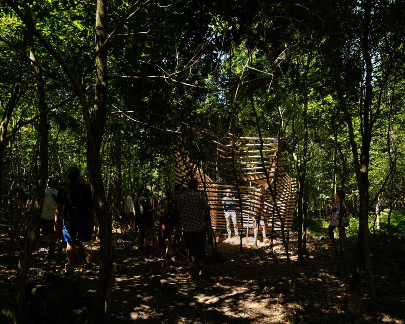Invisible Studio’s student-build workshop creates six timber structures