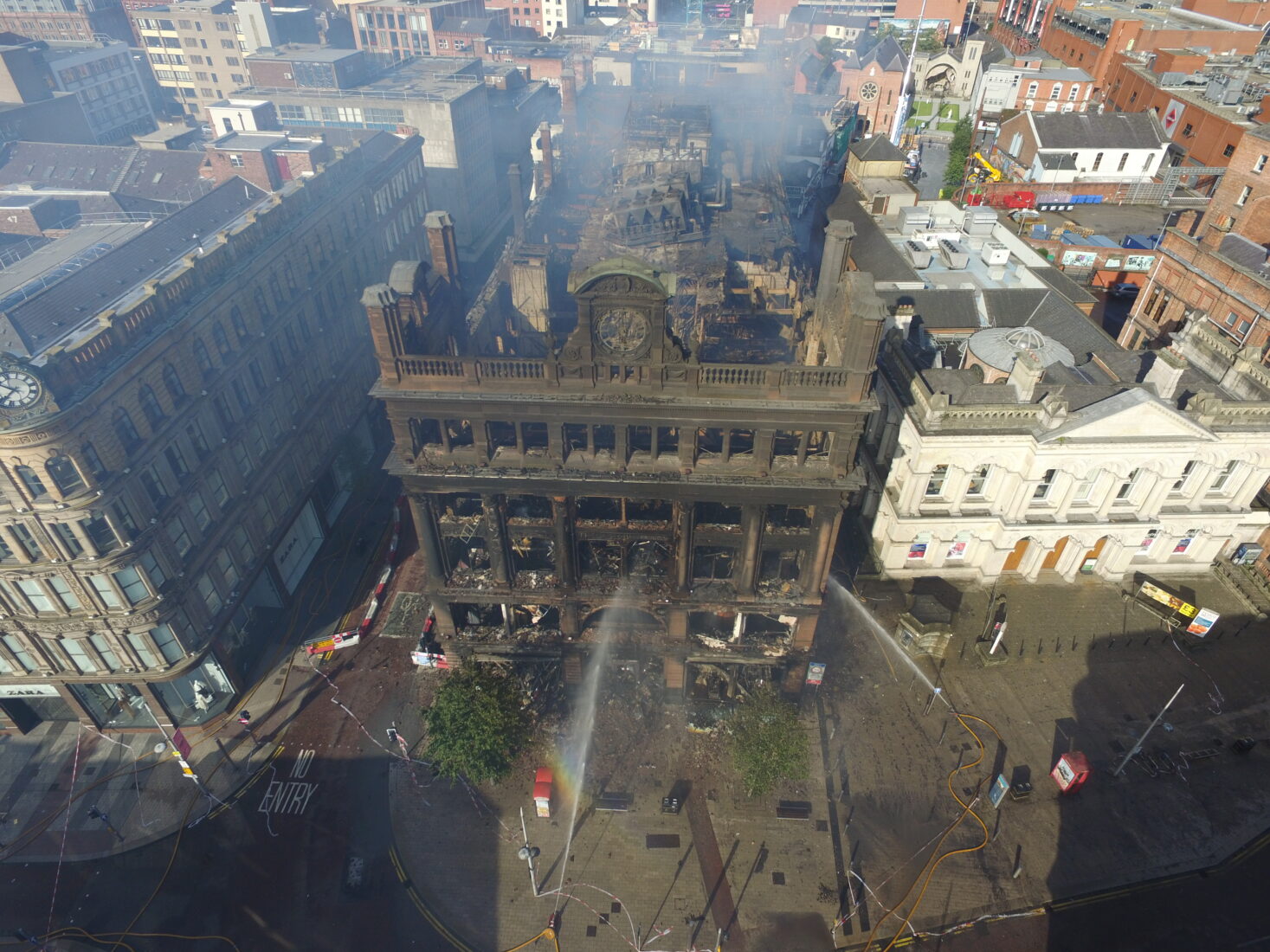 Architects call for restoration of Belfast’s fire-ravaged Bank Buildings