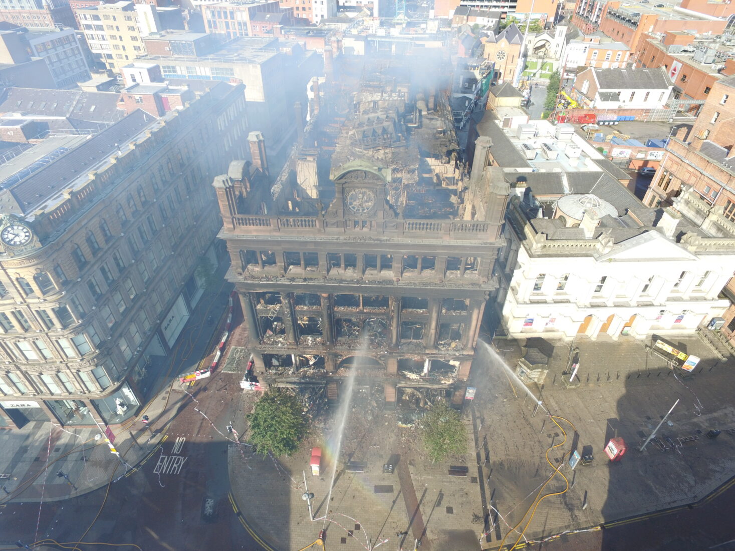 Architects call for restoration of Belfast’s fire-ravaged Bank Buildings