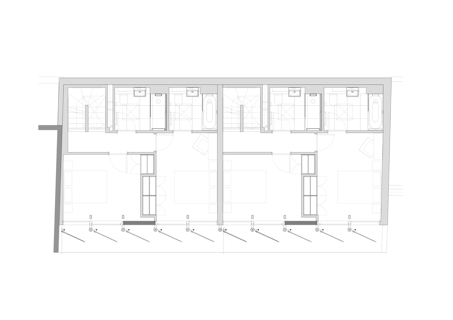 HCL Architects’ mews houses feature solar panels as cladding