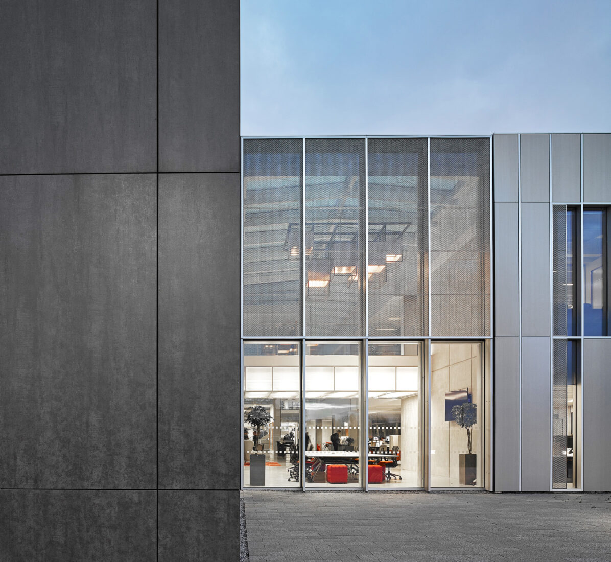 FaulknerBrowns completes porcelain tile-clad office in County Durham