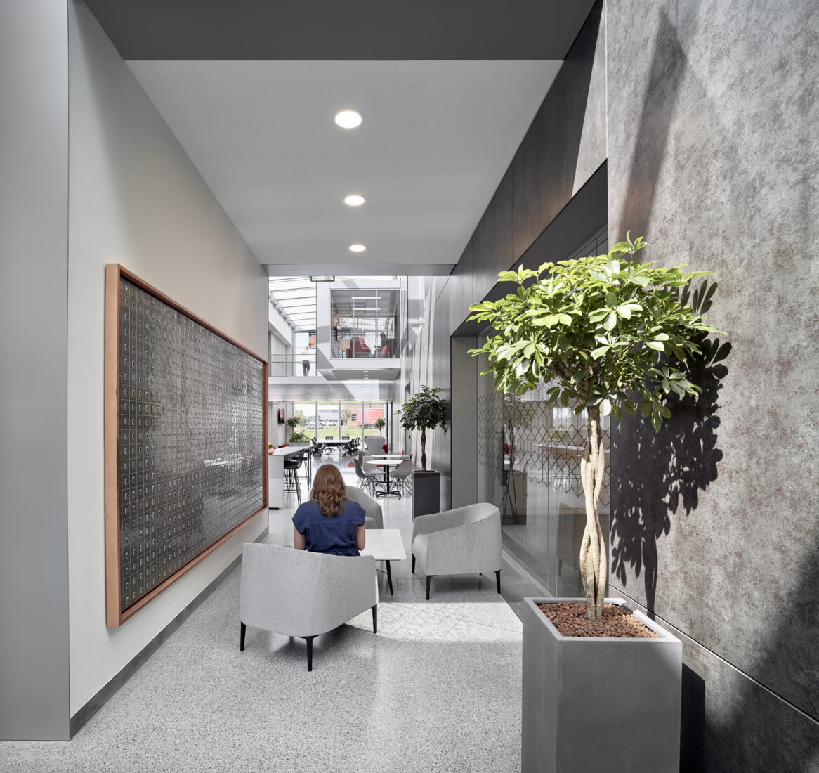 FaulknerBrowns completes porcelain tile-clad office in County Durham