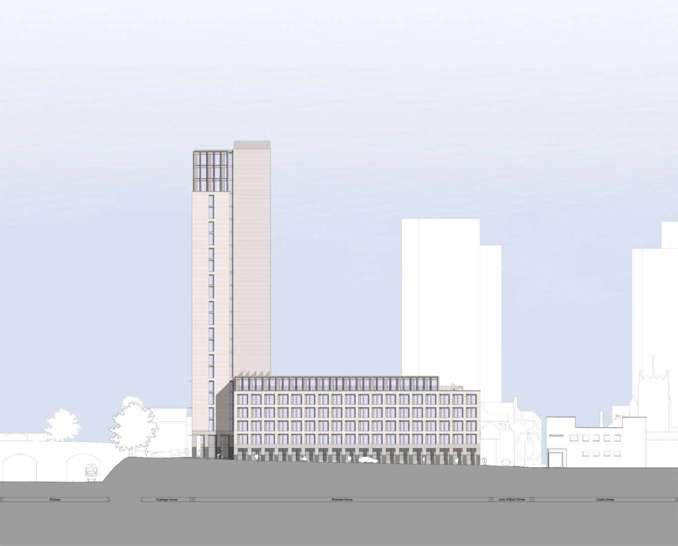 Jeffrey Bell submits plans for 23-storey Eccles tower