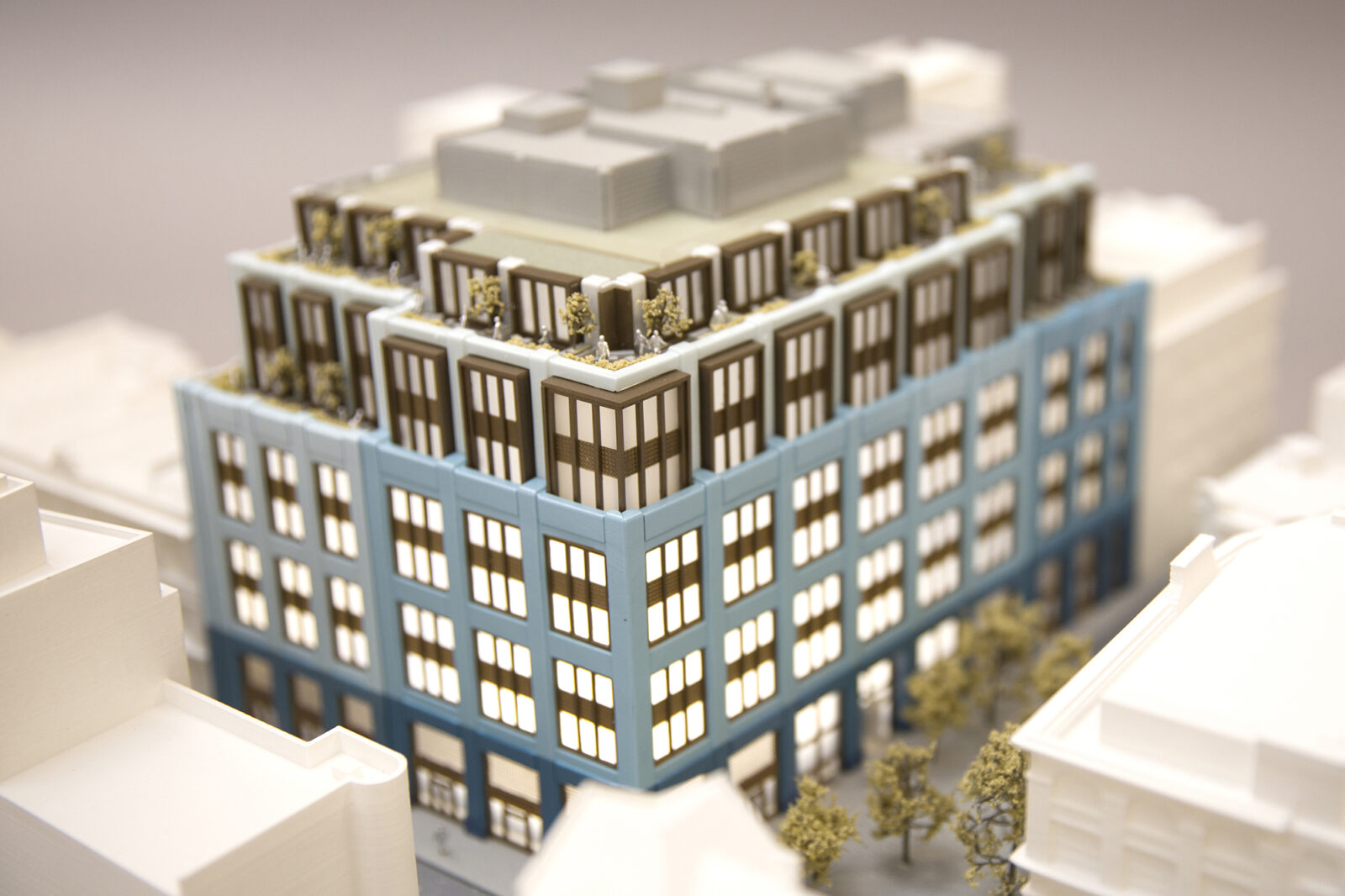 Make reveals designs for blue ceramic-clad office in Shoreditch