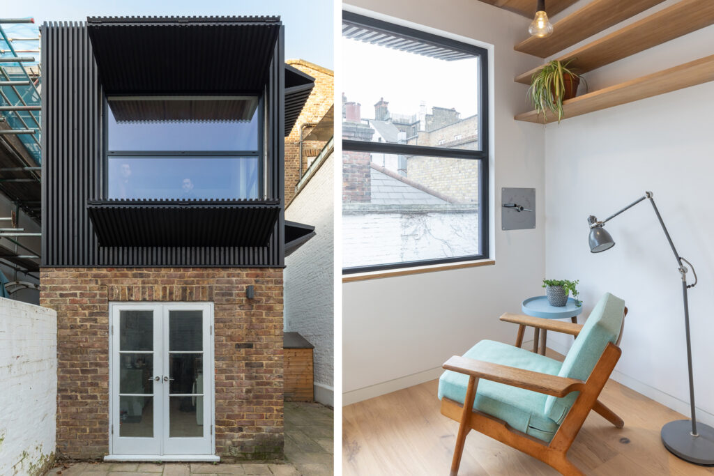 Shutters animate London extension by MATA Architects