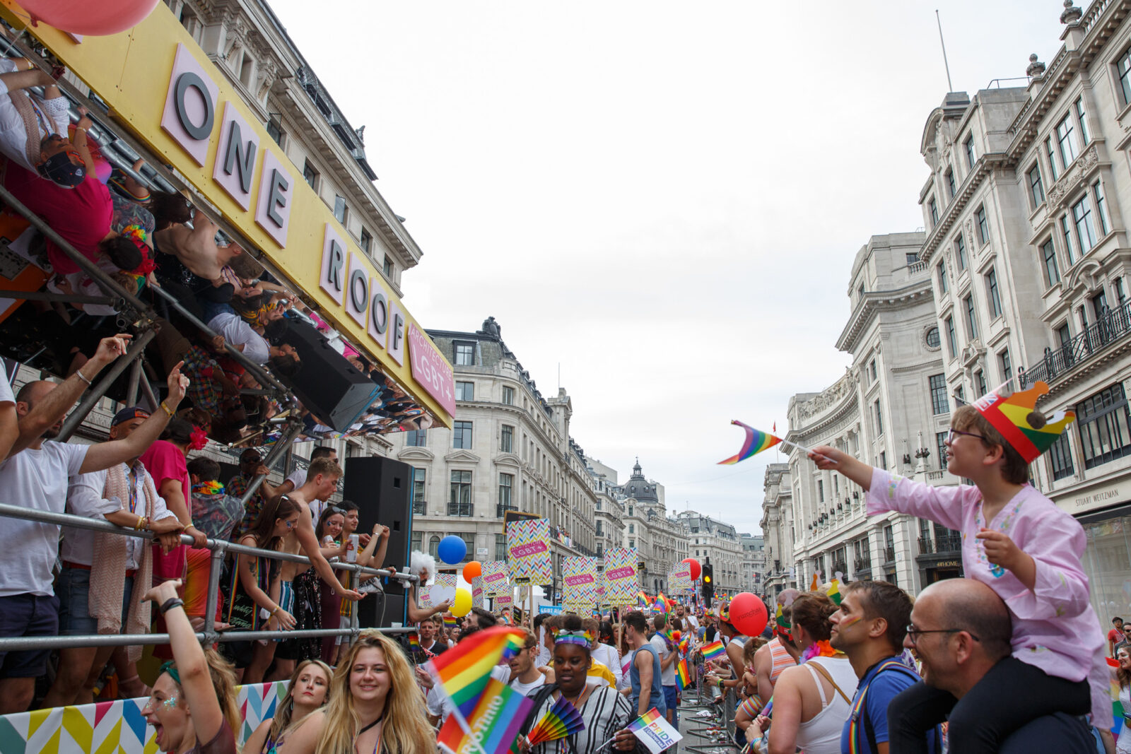 Mirrored float by Raw Architecture Workshop debuts at London Pride