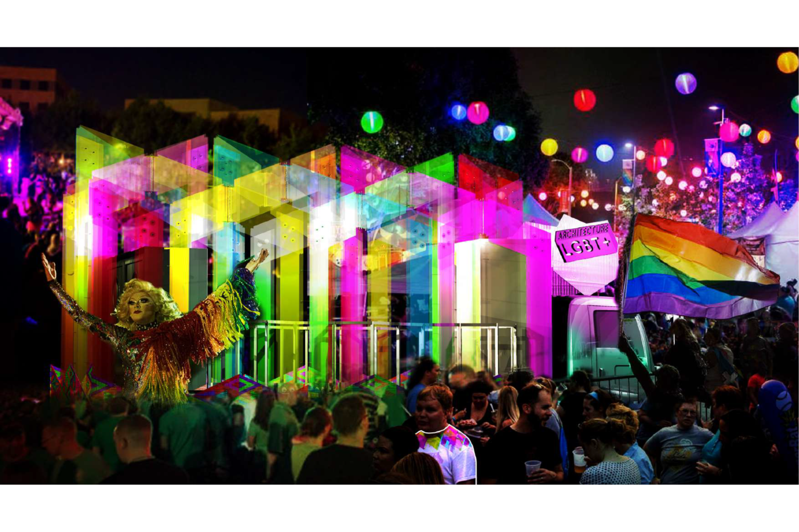 Mirrored float by Raw Architecture Workshop debuts at London Pride