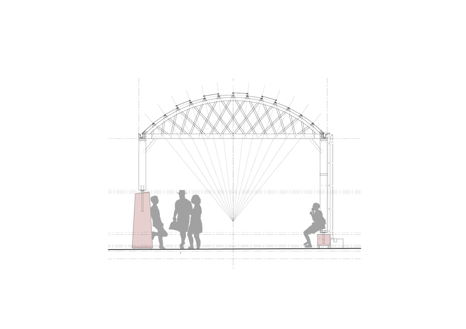 Emerging architects design trussed pavilion in East Belfast