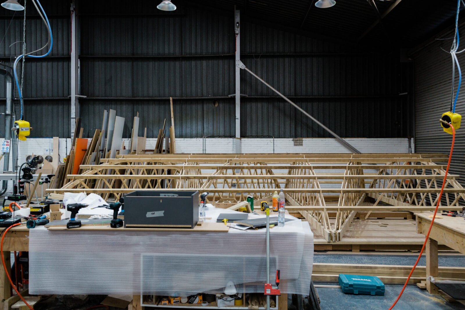 Emerging architects design trussed pavilion in East Belfast
