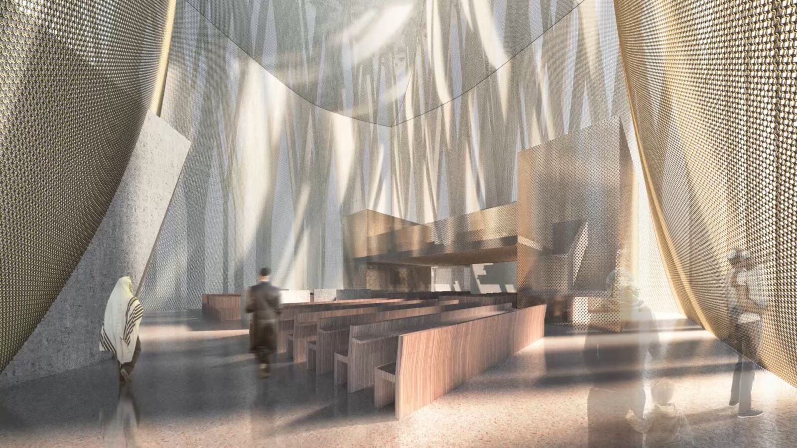 Adjaye plans church, mosque and synagogue for interfaith site in Abu Dhabi