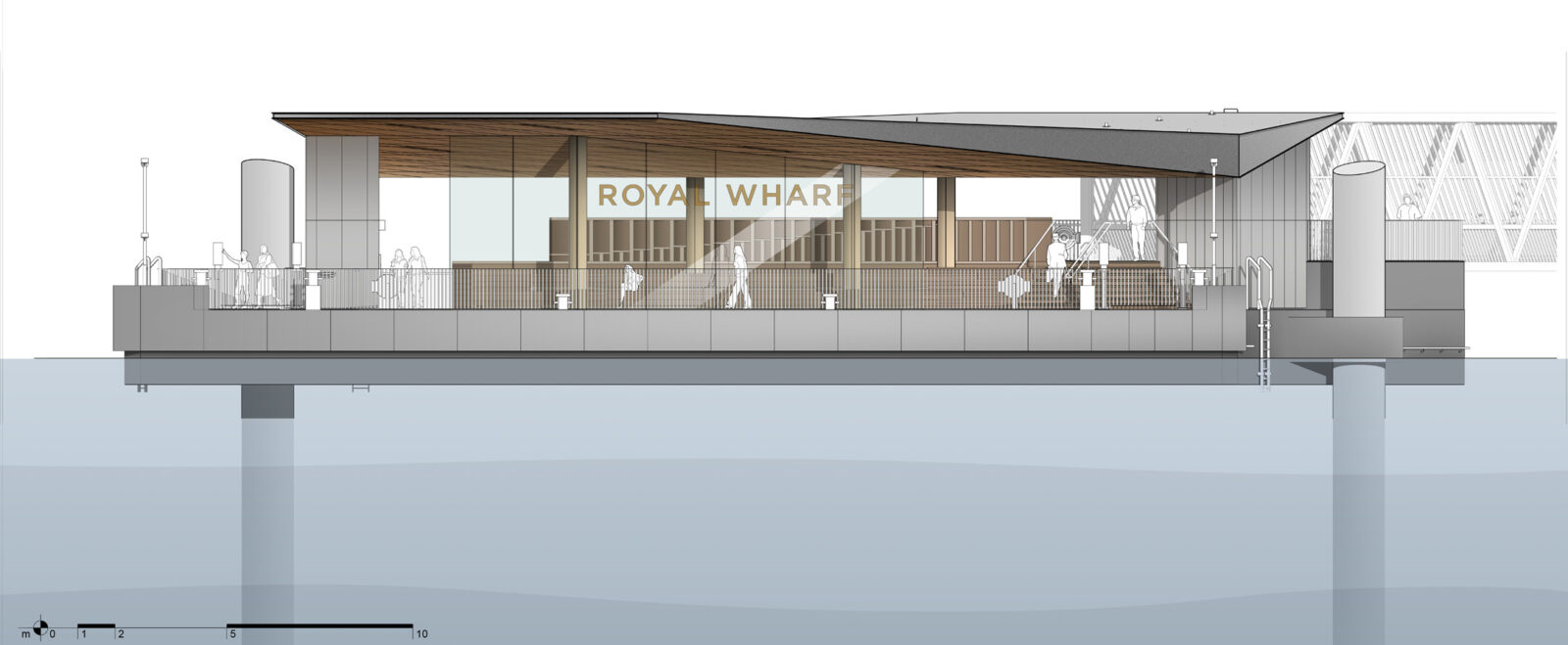 Cranked Thames pier completed by Nex Architecture
