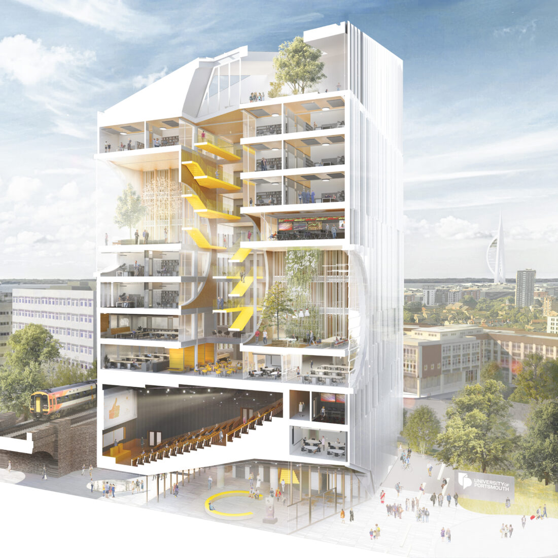 Feilden Clegg Bradley wins approval for £135m Portsmouth University block