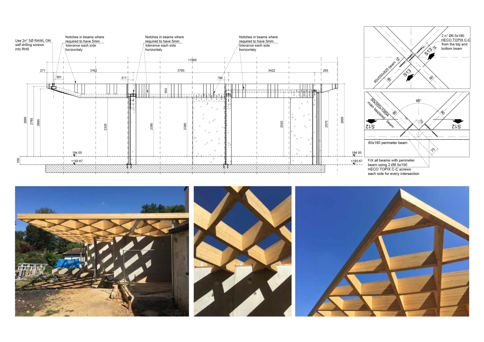 House in Surrey by Tigg + Coll features soaring ‘diagrid’ timber canopy ...