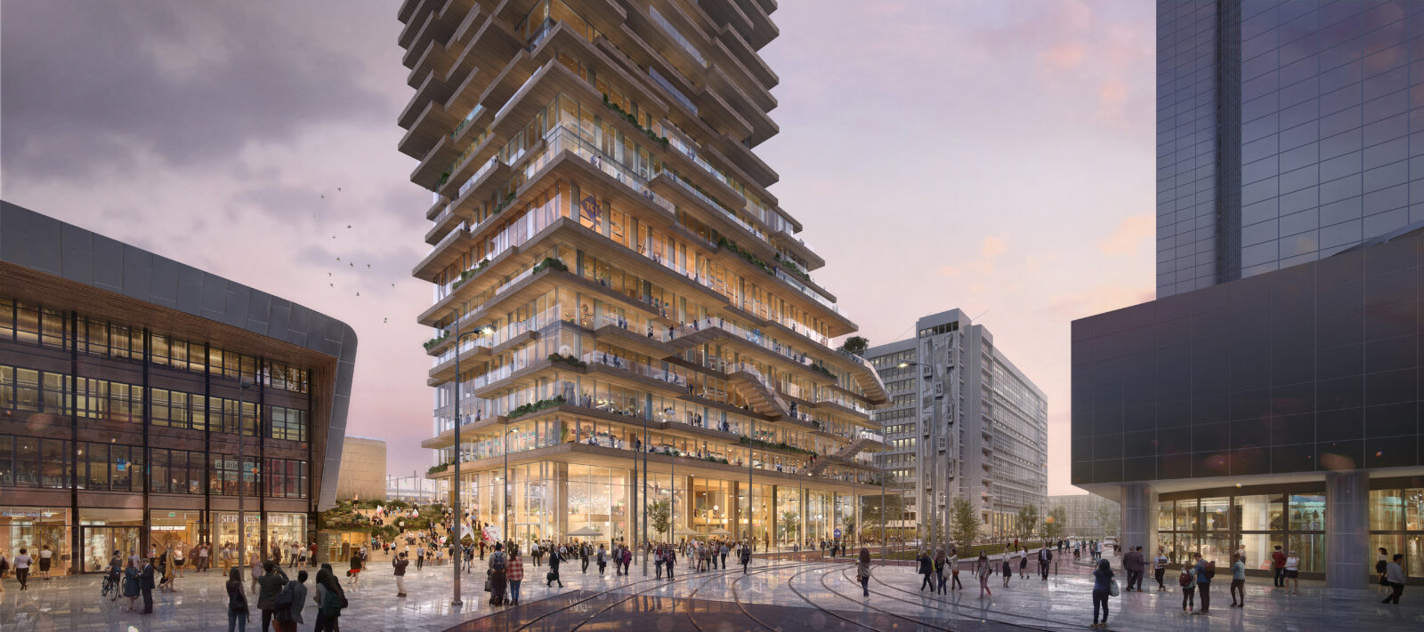 PLP’s part-timber part-concrete proposal wins Dutch tower contest