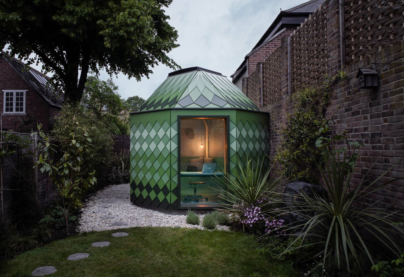 Studio Ben Allen completes self-build geometric flatpack garden folly