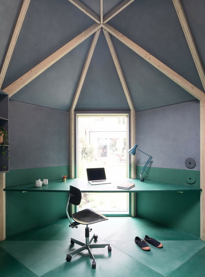 Studio Ben Allen completes self-build geometric flatpack garden folly