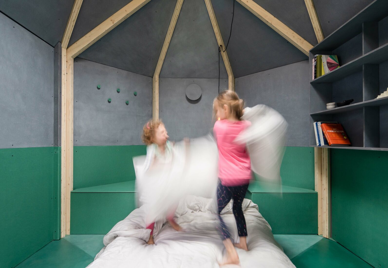 Studio Ben Allen completes self-build geometric flatpack garden folly