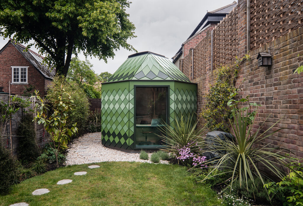 Studio Ben Allen completes self-build geometric flatpack garden folly