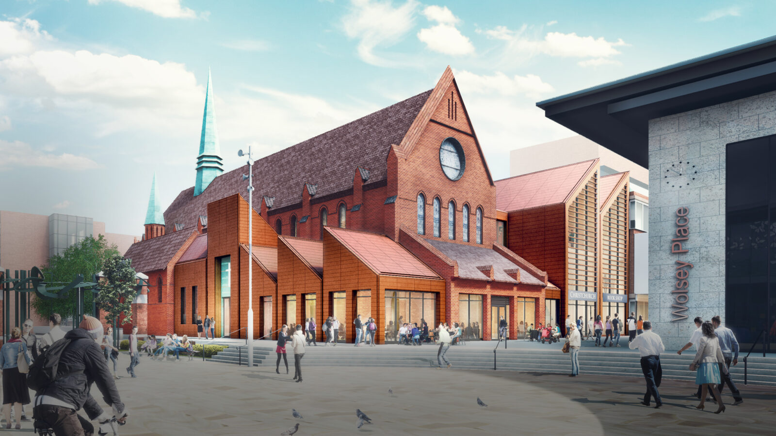 Fathom wins approval for terracotta-clad church extension in Woking