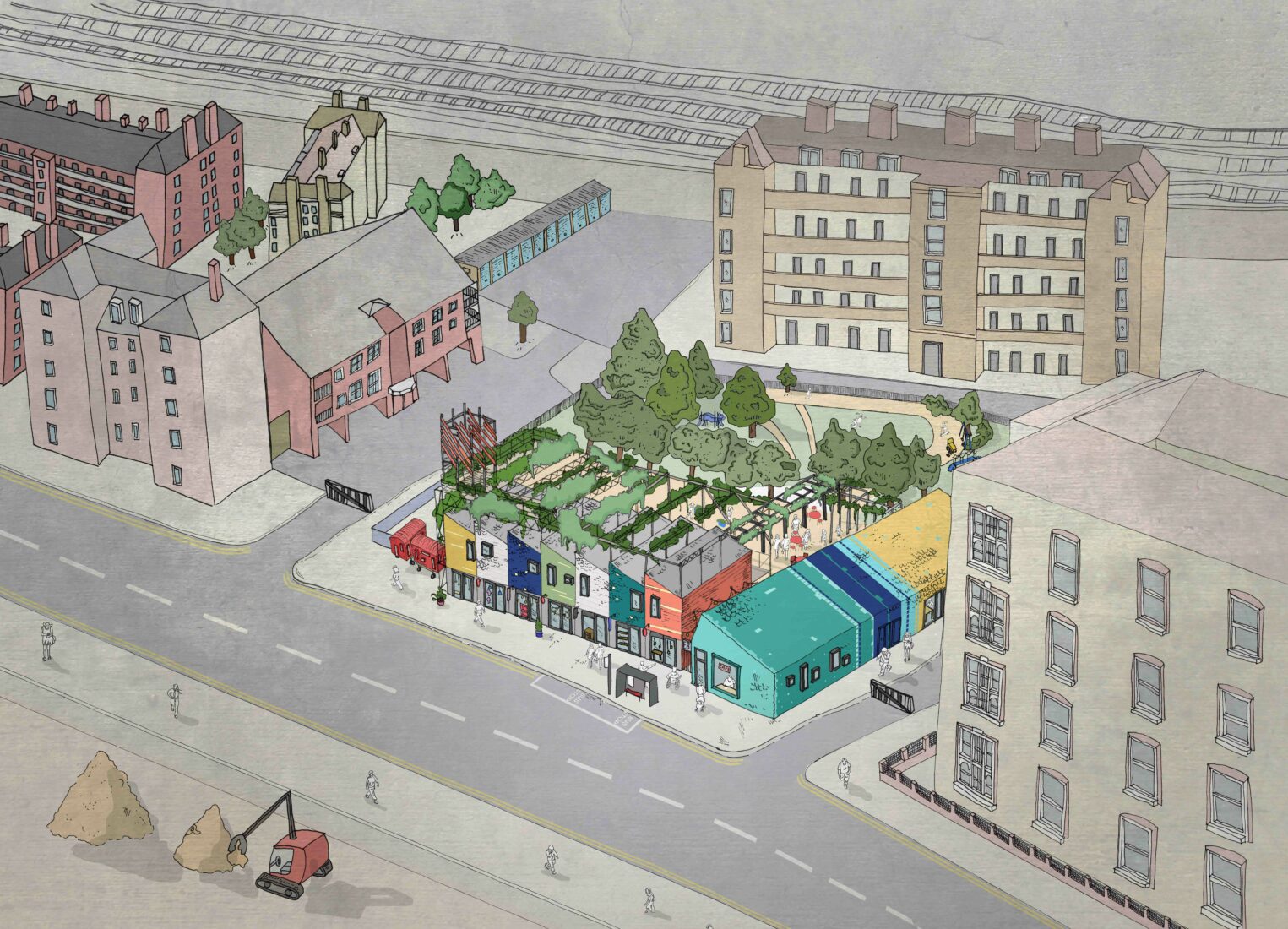 Work starts on Jan Kattein’s pop-up community project on Ebury Bridge ...