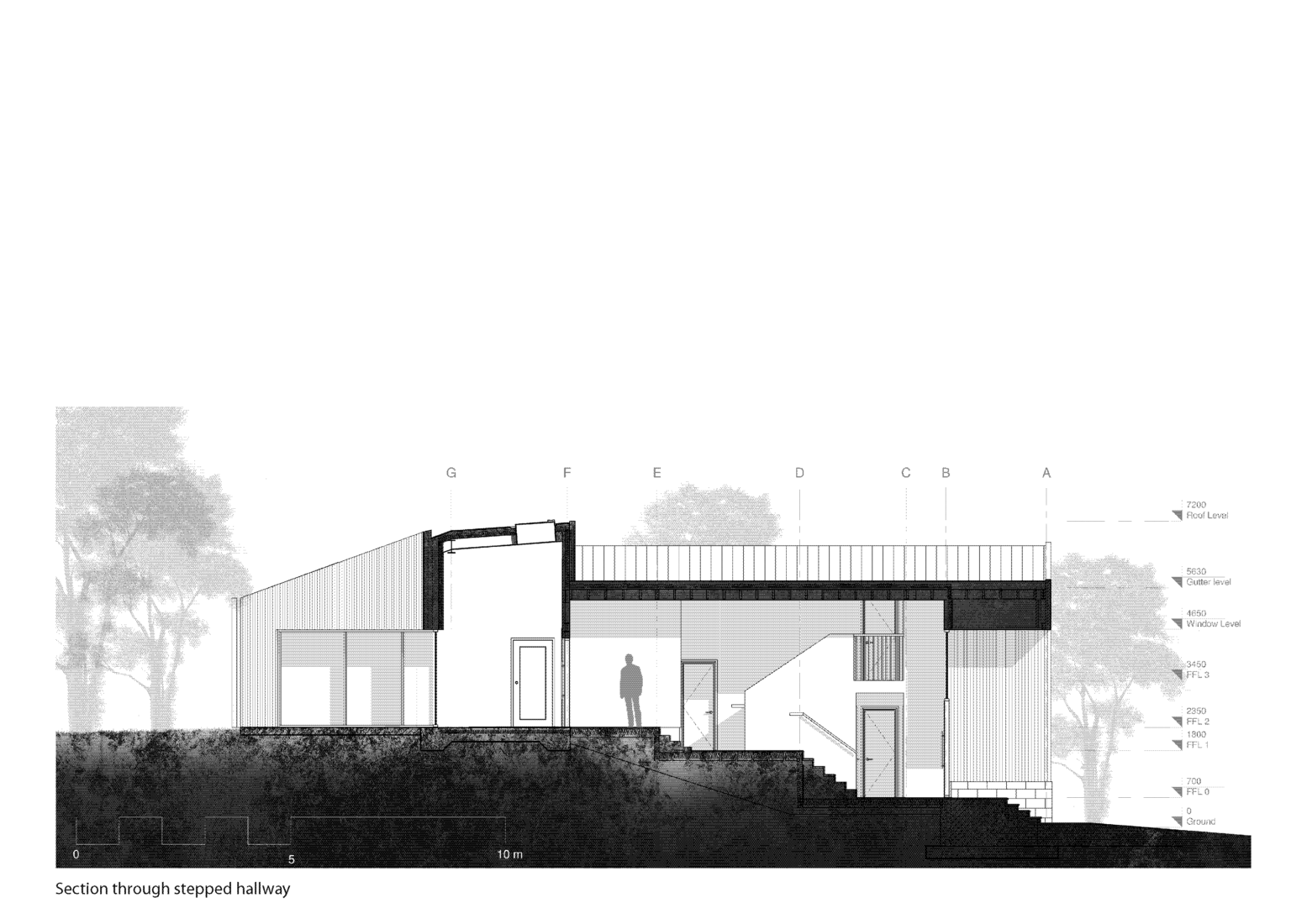 Stepped-section house in the Scottish Borders completed by TAP Architects