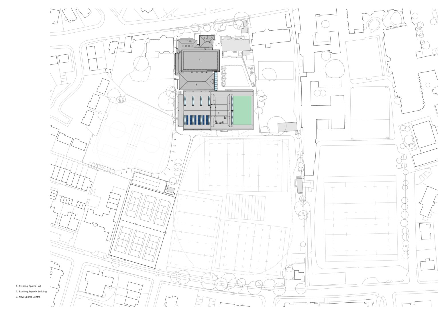 David Morley Architects completes sports complex for Wimbledon school