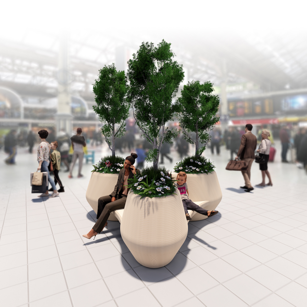 Network Rail competition-winning station seating installed