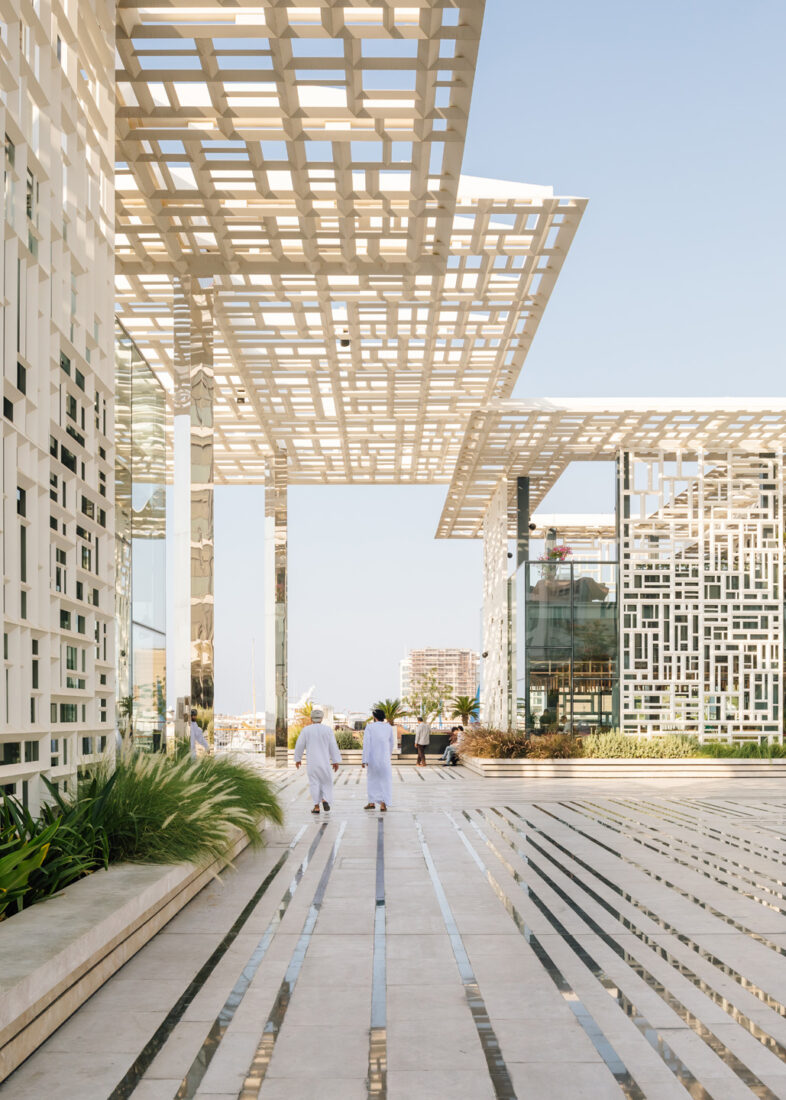 ACME creates stone-fretted waterside square in Muscat
