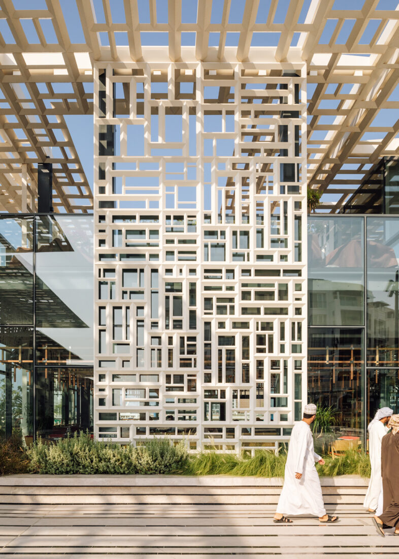 ACME creates stone-fretted waterside square in Muscat