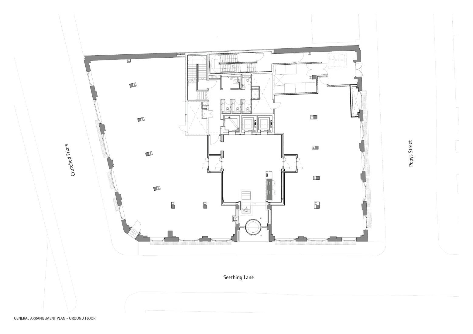 1930s office building reworked with new core by John Robertson Architects