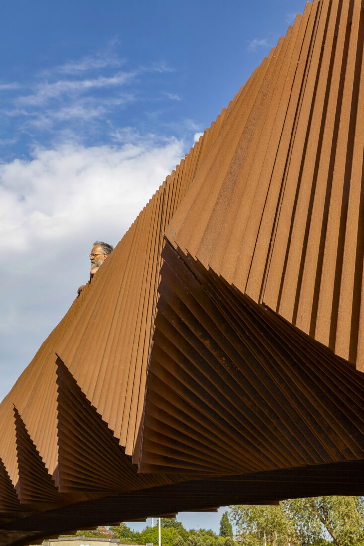 Concertina-like footbridge completed in Leeds’ Climate Innovation ...