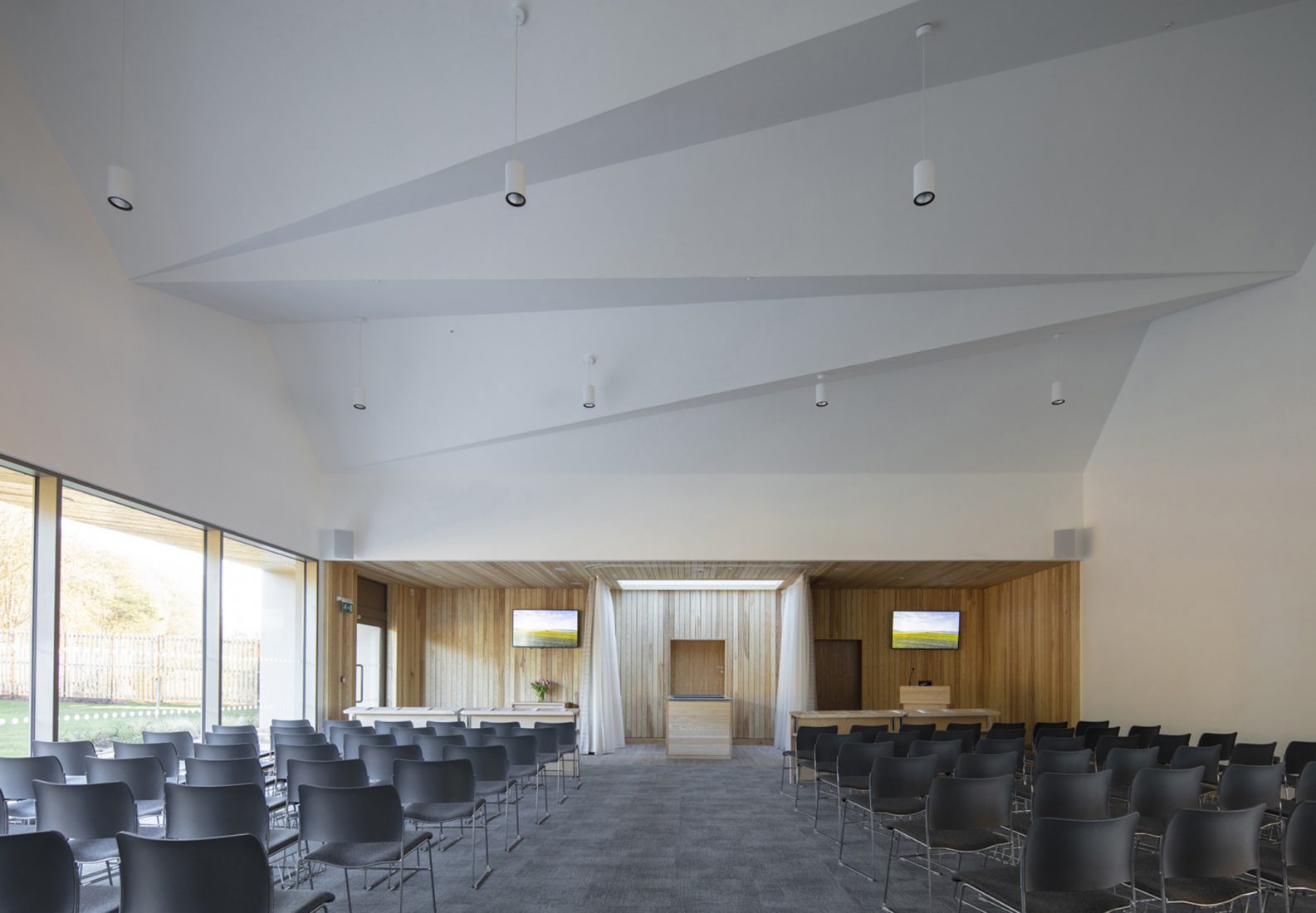 ‘Contemplative’ brick crematorium completed by Haverstock in Lincolnshire