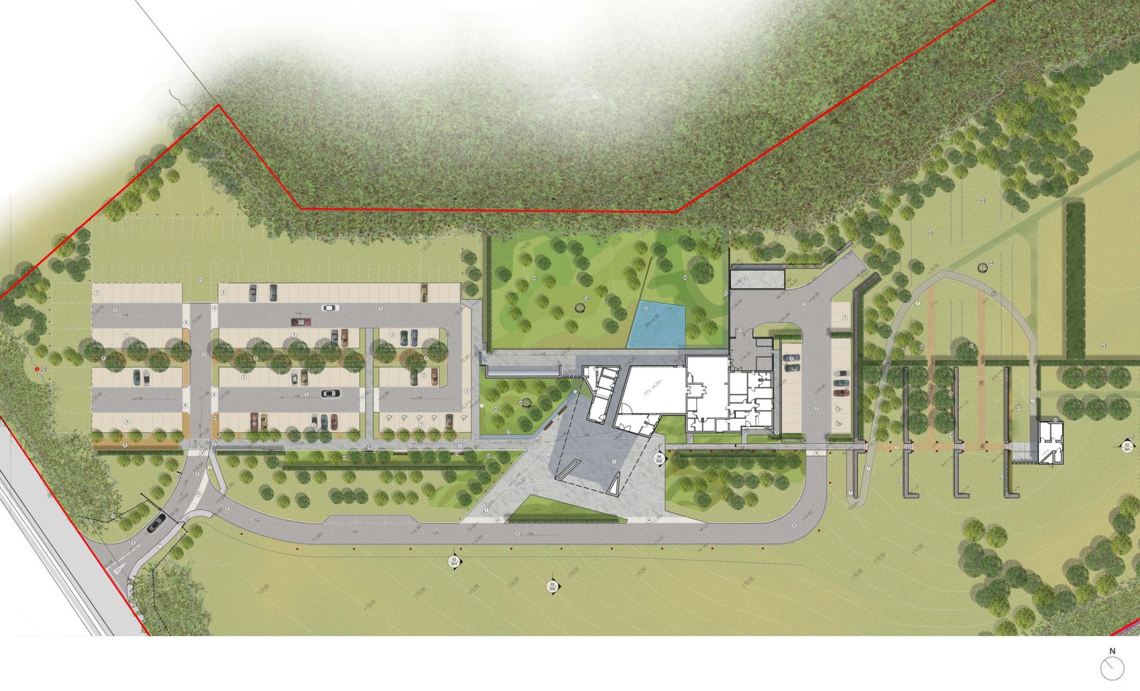 ‘Contemplative’ brick crematorium completed by Haverstock in Lincolnshire