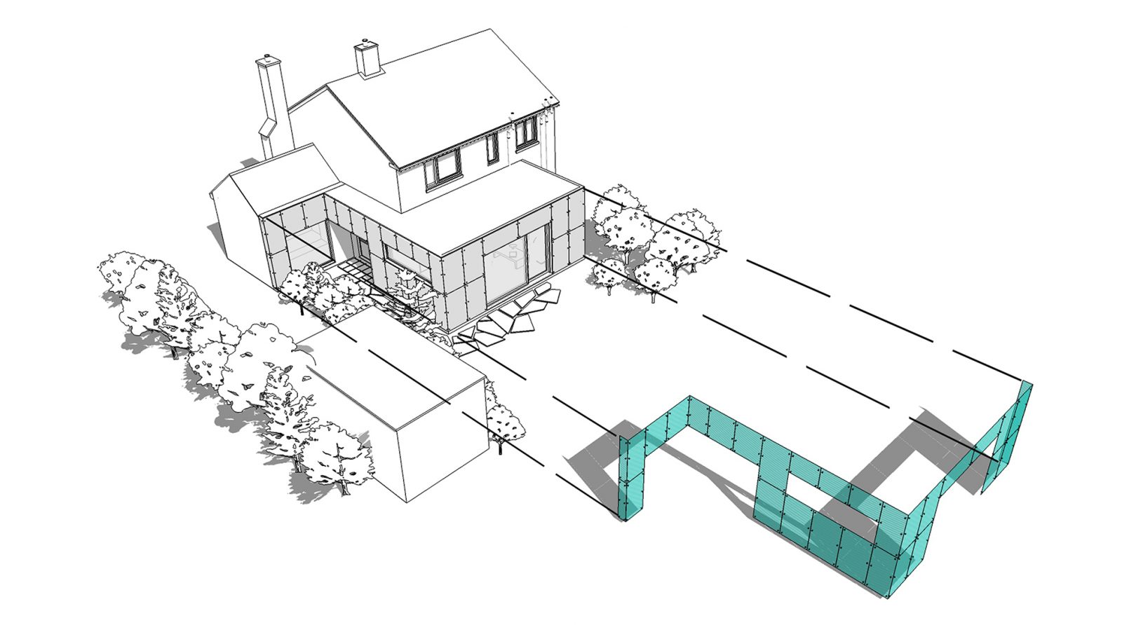 TAP adds trellis-covered extension to refurbished Edinburgh house
