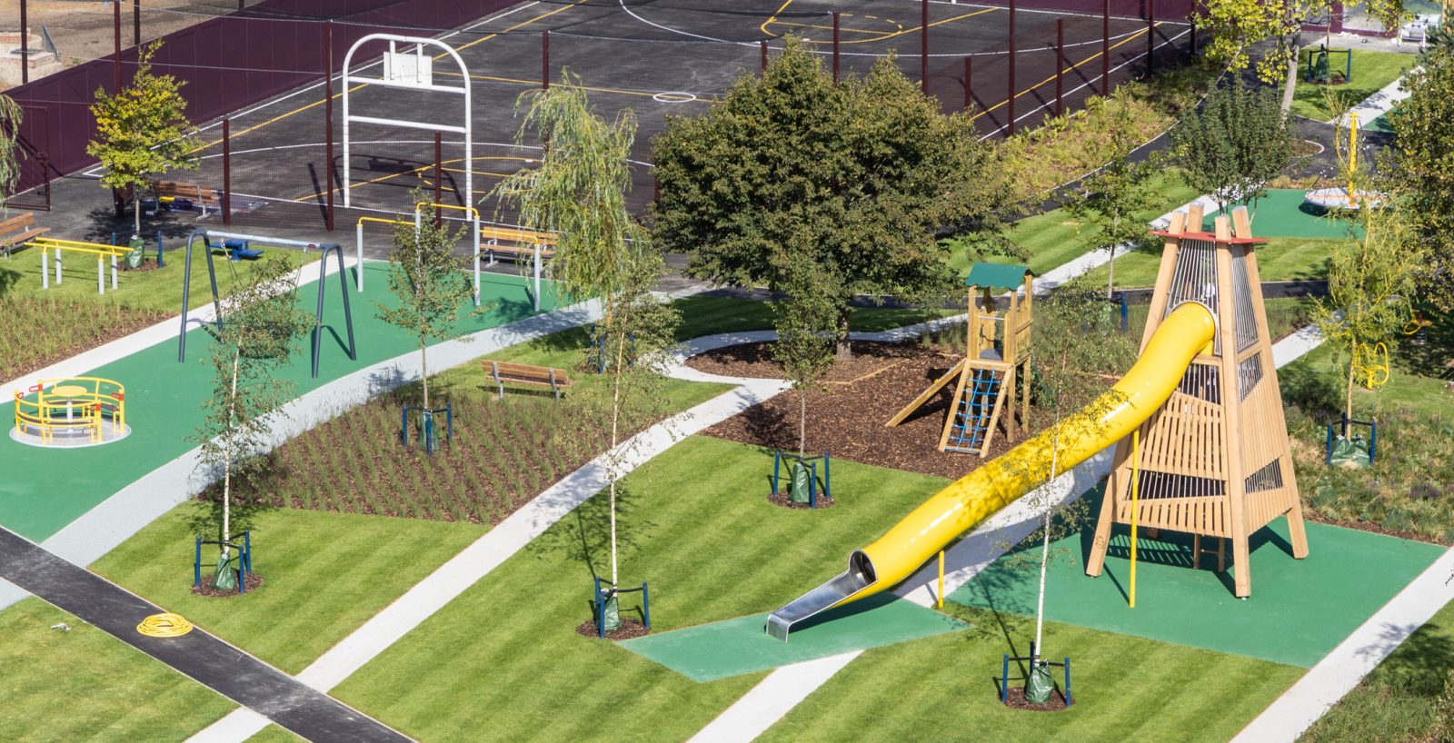 East designs temporary park in Barnet, reusing existing features