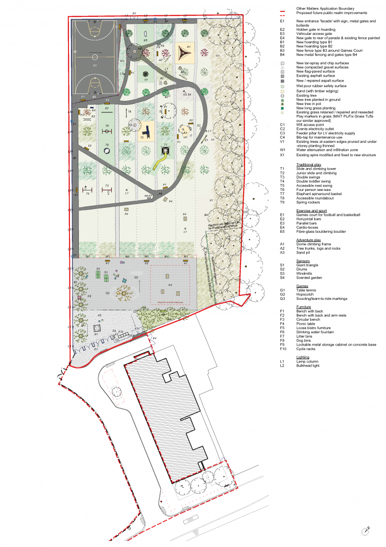 East designs temporary park in Barnet, reusing existing features