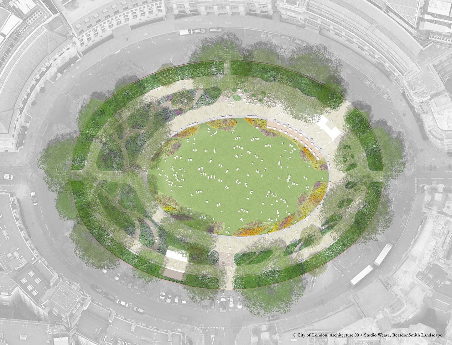 Architecture 00 + Studio Weave’s Finsbury Circus overhaul approved