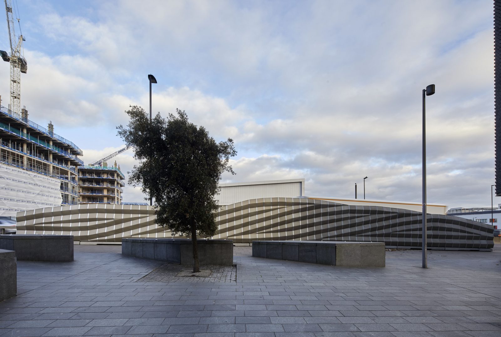 Beep Studio creates noise-blocking road barrier in London’s East End