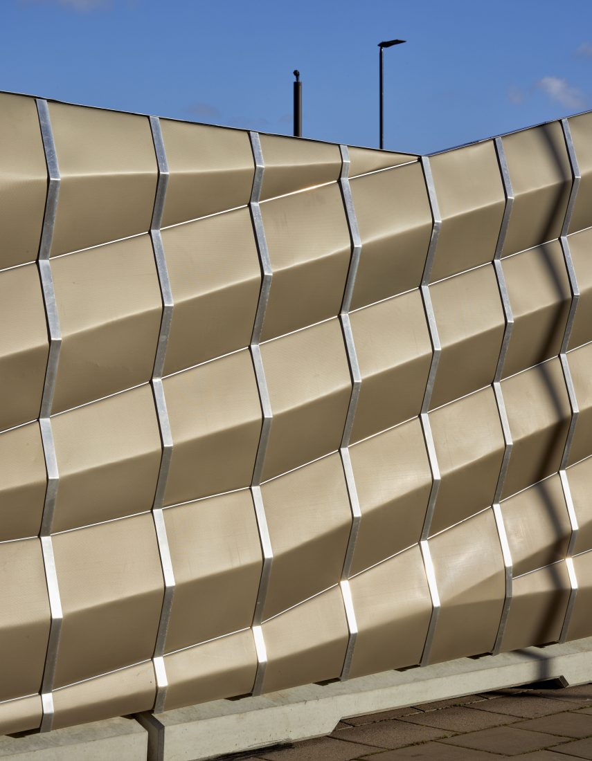Beep Studio creates noise-blocking road barrier in London’s East End