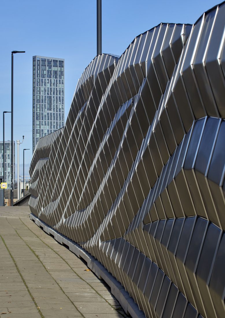 Beep Studio creates noise-blocking road barrier in London’s East End