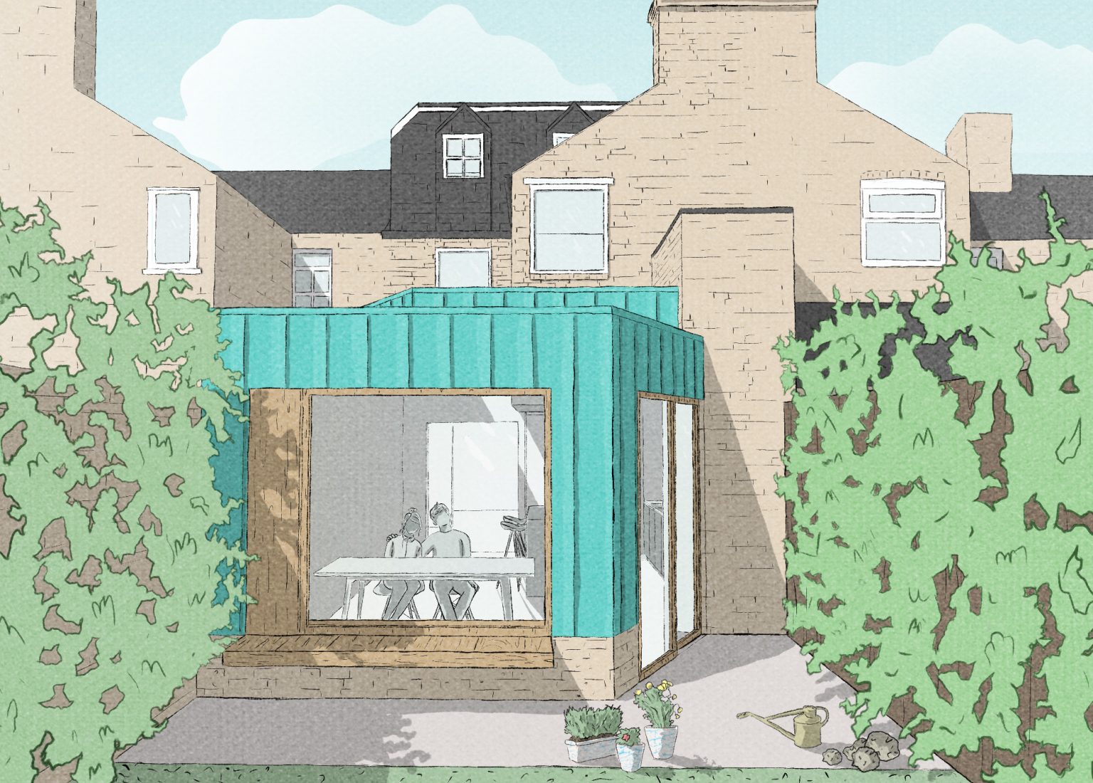 Butcher Bayley Architects clads Cambridge extension in pre-patinated copper