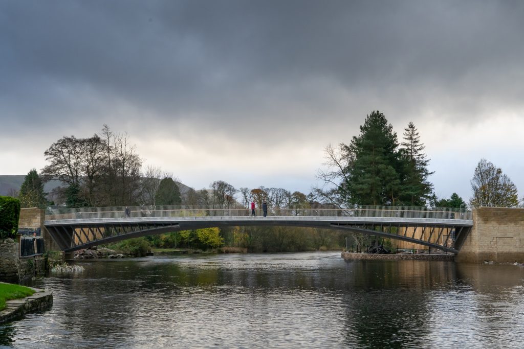 Knight Architects’ stainless-steel bridge opens in Lake District