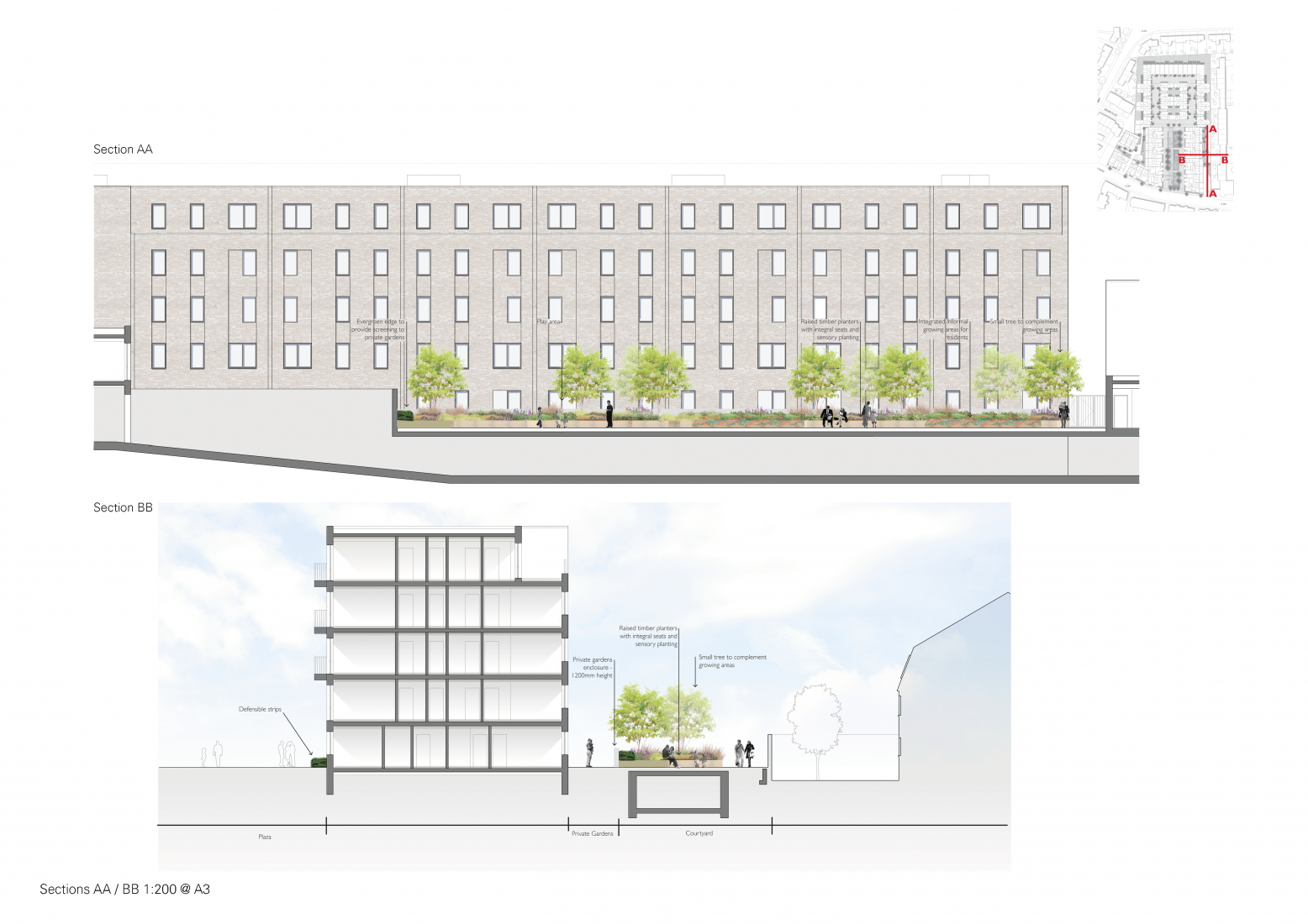 Squire & Partners completes garden square housing