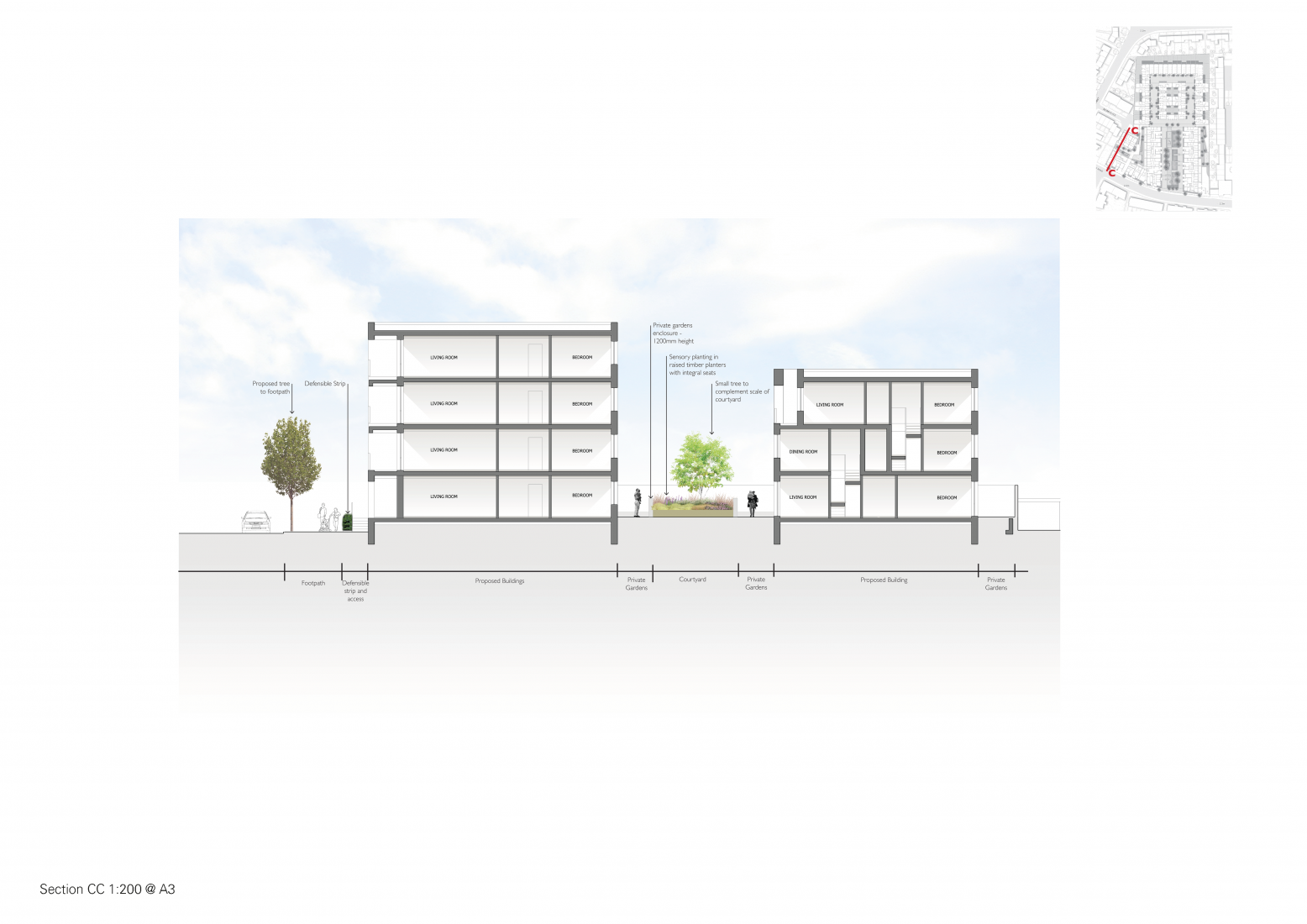 Squire & Partners completes garden square housing