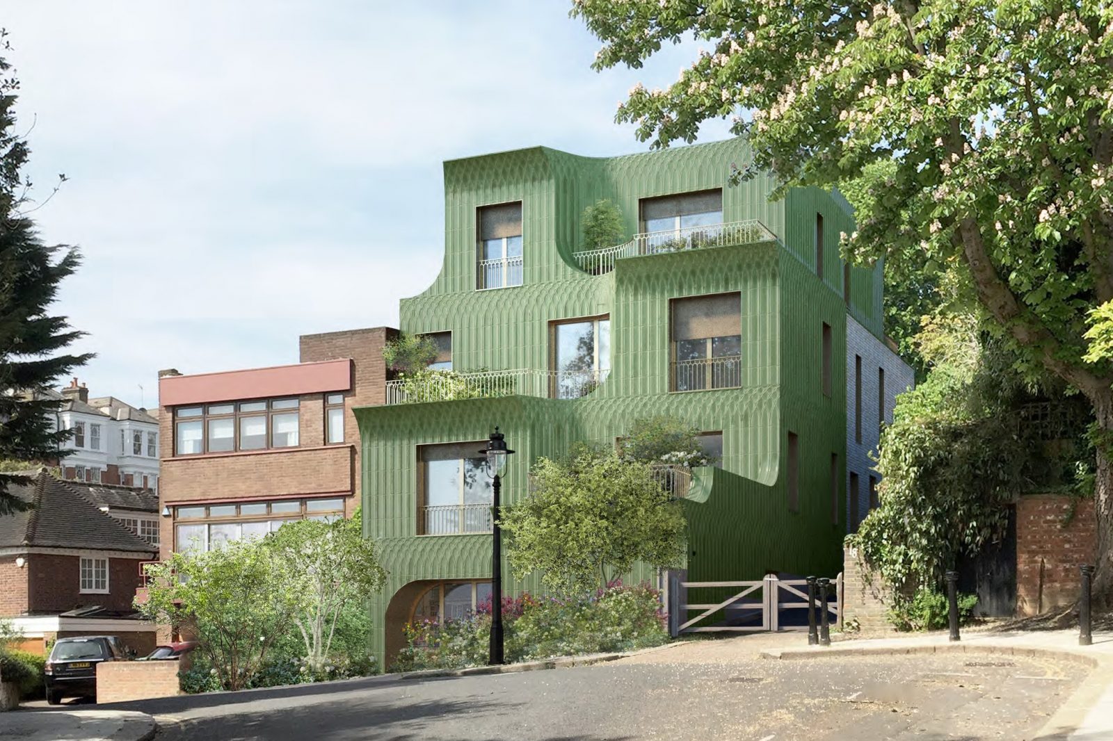 Take 2: Alison Brooks submits revised plans for tile-clad Hampstead house